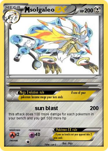 Pokémon solgaleo 834 834 - sun blast - My Pokemon Card