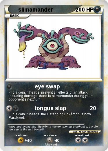 Pokémon slimamander 1 1 - eye swap - My Pokemon Card