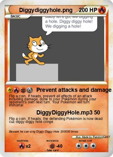 Pokémon Diggydiggyhole png - Prevent attacks and damage - My Pokemon Card