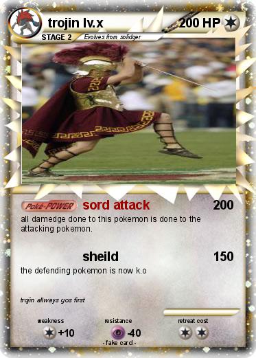 Pokémon trojin lv x - sord attack - My Pokemon Card