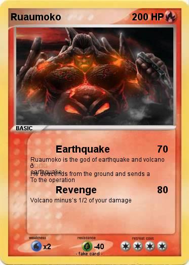 Pokémon Ruaumoko 1 1 - Earthquake - My Pokemon Card