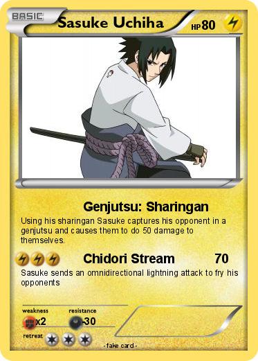 Pokémon Sasuke Uchiha 517 517 - Genjutsu: Sharingan - My Pokemon Card
