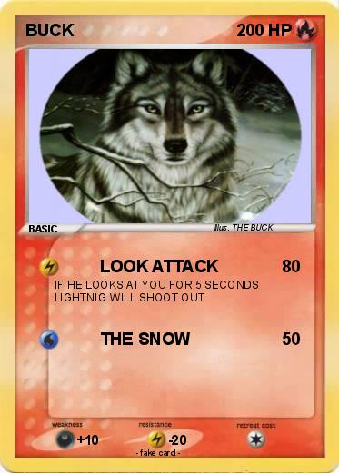 Pokémon BUCK 90 90 - LOOK ATTACK - My Pokemon Card