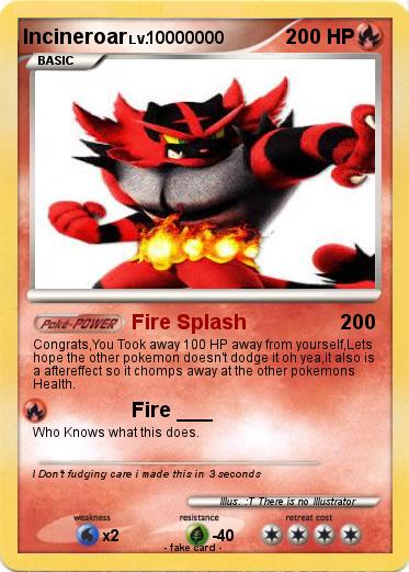 Pokémon Incineroar 133 133 - Fire Splash - My Pokemon Card