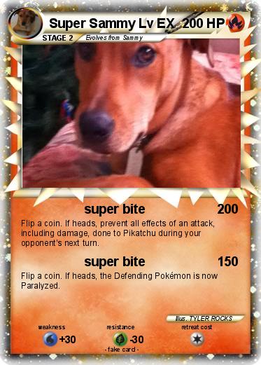 Pokémon Super Sammy Lv EX - super bite - My Pokemon Card