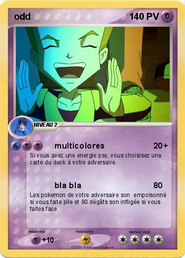 Pokémon odd - multicolores - Ma carte Pokémon
