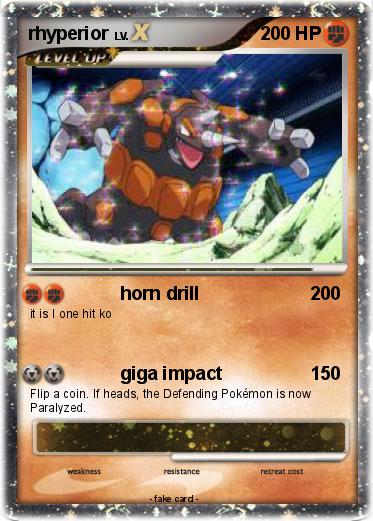 Pokémon rhyperior 197 197 - horn drill - My Pokemon Card