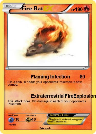 Pokémon Fire Rat 4 4 - Flaming Infection - My Pokemon Card