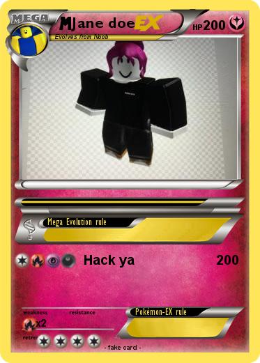 Pokémon Jane doe - Hack ya - My Pokemon Card