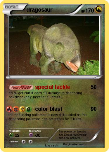 Pokémon dragosaur 8 8 - special tackle - My Pokemon Card
