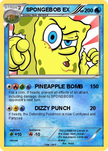 Pokémon SPONGEBOB EX 19 19 - PINEAPPLE BOMB - My Pokemon Card