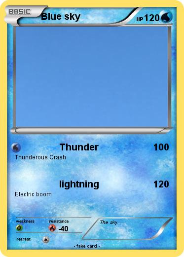 Pokémon Blue sky 5 5 - Thunder - My Pokemon Card
