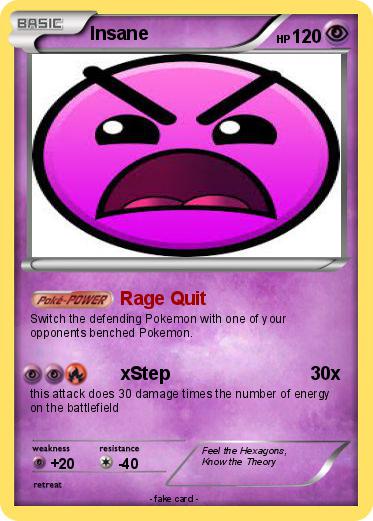 Pokémon Insane 126 126 - Rage Quit - My Pokemon Card
