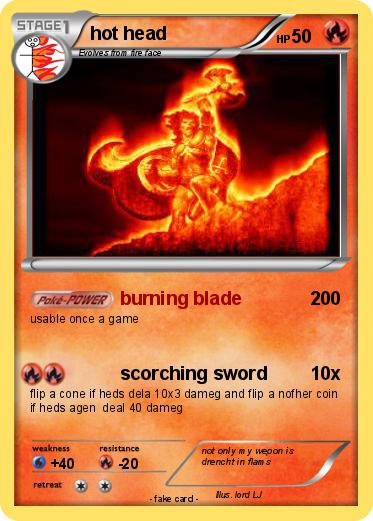 Pokémon hot head 168 168 - burning blade - My Pokemon Card