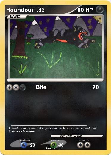 Pokémon Houndour 90 90 - Bite - My Pokemon Card