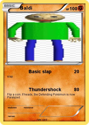 Pokémon Baldi 80 80 - Basic slap - My Pokemon Card