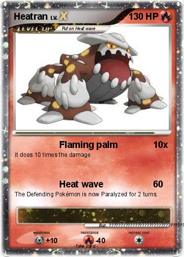 Pokémon Heatran 320 320 - Flaming palm - My Pokemon Card