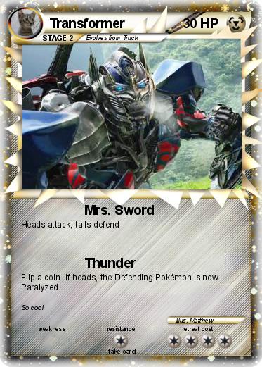 Pokémon Transformer 43 43 - Mrs. Sword - My Pokemon Card