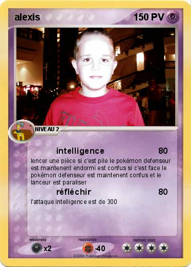 Pokémon alexis 18 18 - intelligence - Ma carte Pokémon