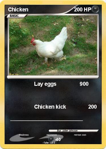 Pokémon Chicken 565 565 - Lay eggs 900 - My Pokemon Card