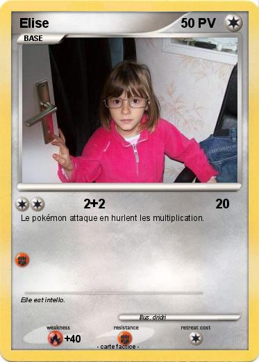 Pokémon Elise 17 17 - 2+2 - Ma carte Pokémon
