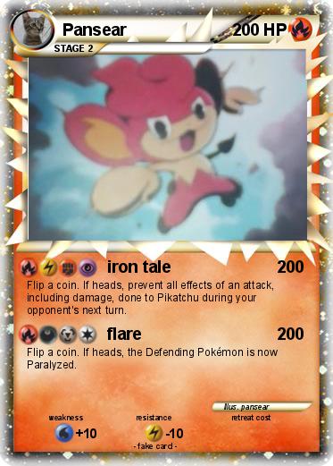Pokémon Pansear 104 104 - iron tale - My Pokemon Card