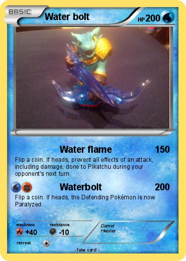 Pokémon Water bolt 7 7 - Water flame - My Pokemon Card
