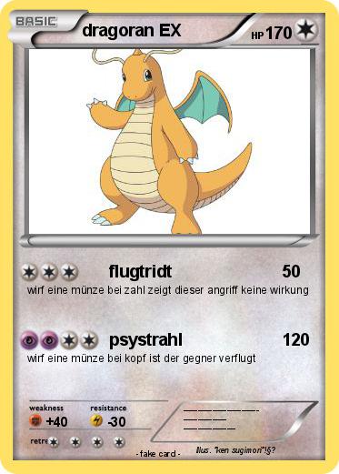Pokémon dragoran EX - flugtridt - My Pokemon Card