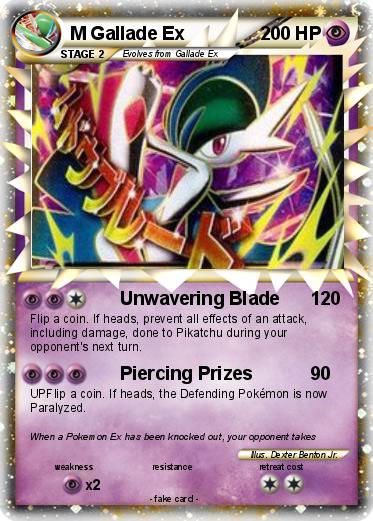 Pokémon M Gallade Ex 12 12 - Unwavering Blade - My Pokemon Card