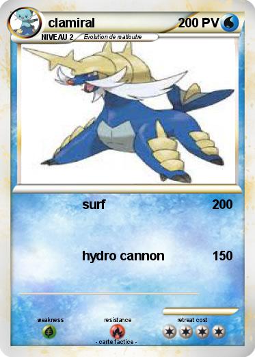 Pokémon clamiral 230 230 - surf - Ma carte Pokémon