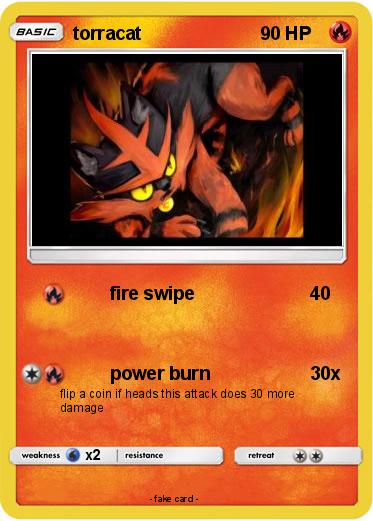 Pokémon torracat 68 68 - fire swipe - My Pokemon Card