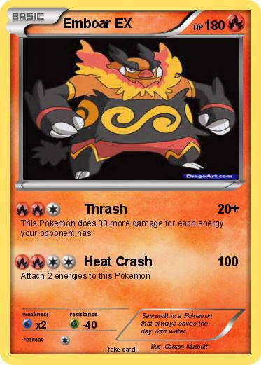 Pokémon Emboar EX 91 91 - Thrash - My Pokemon Card