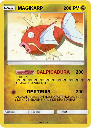 Pokémon MAGIKARP 1690 1690 - SALPICADURA - Mi carta pokémon