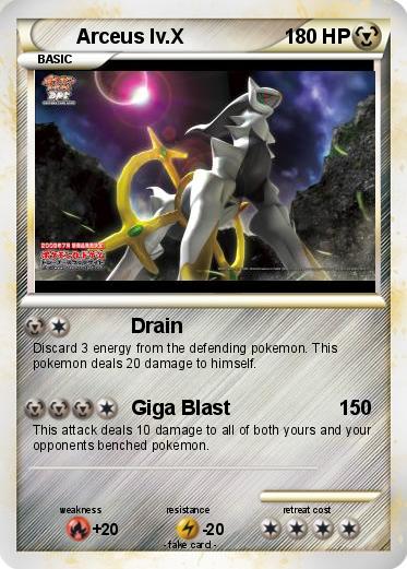 Pokémon Arceus lv X 180 180 - Drain - My Pokemon Card