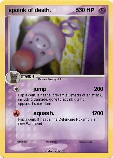 Pokémon spoink of death 5 5 - jump - My Pokemon Card