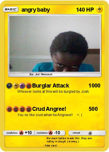Pokémon angry baby 112 112 - Burglar Attack 1000 - My Pokemon Card