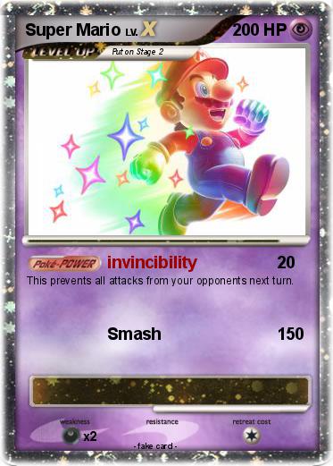 Pokémon Super Mario 1341 1341 - invincibility - My Pokemon Card