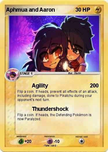 Pokémon Aphmua and Aaron - Agility - My Pokemon Card