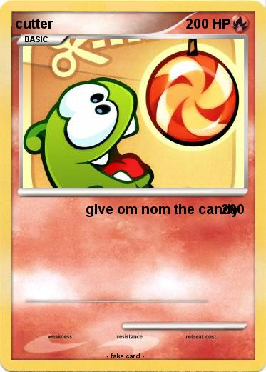 Pokémon cutter 75 75 - give om nom the candy - My Pokemon Card