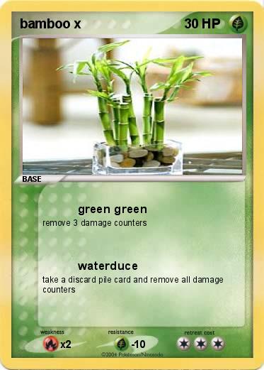 Pokémon bamboo x - green green - My Pokemon Card