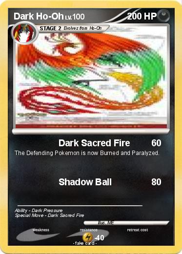 Pokémon Dark Ho Oh 21 21 - Dark Sacred Fire - My Pokemon Card