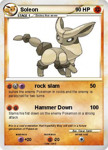 Pokémon Soleon 4 4 - rock slam - My Pokemon Card