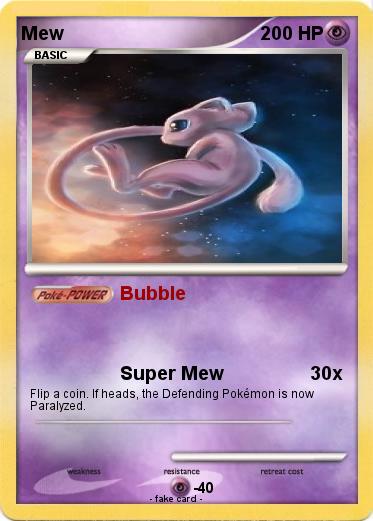 Pokémon Mew 8096 8096 - Bubble - My Pokemon Card
