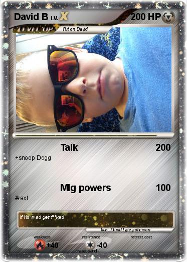 Pokémon David B - Talk - My Pokemon Card