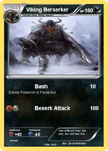Pokémon Viking Berserker - Bash - My Pokemon Card