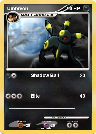 Pokémon Umbreon 615 615 - Shadow Ball - My Pokemon Card