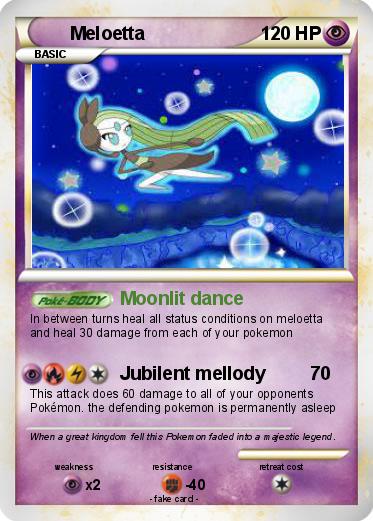 Pokémon Meloetta 550 550 - Moonlit dance - My Pokemon Card