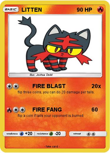 Pokémon LITTEN 237 237 - FIRE BLAST - My Pokemon Card