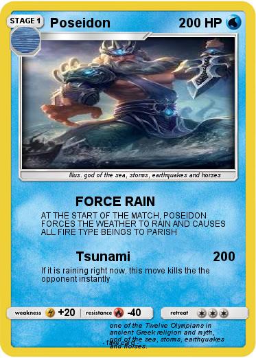 Pokémon Poseidon 899 899 - FORCE RAIN - My Pokemon Card