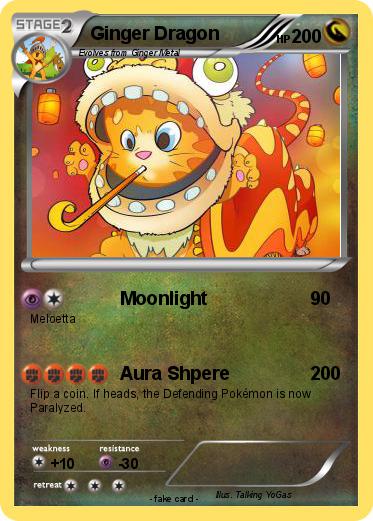 Pokémon Ginger Dragon - Moonlight - My Pokemon Card